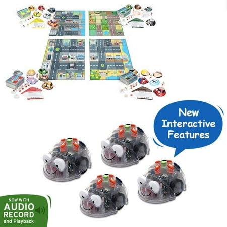 TTS Blue-Bot Bluetooth Programmable Floor Robots Pack with 4 Bee-Bot ...