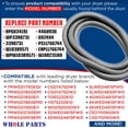 Whole Parts Dryer Appliance Door Seal W10906683 Compatible with Crosley ...