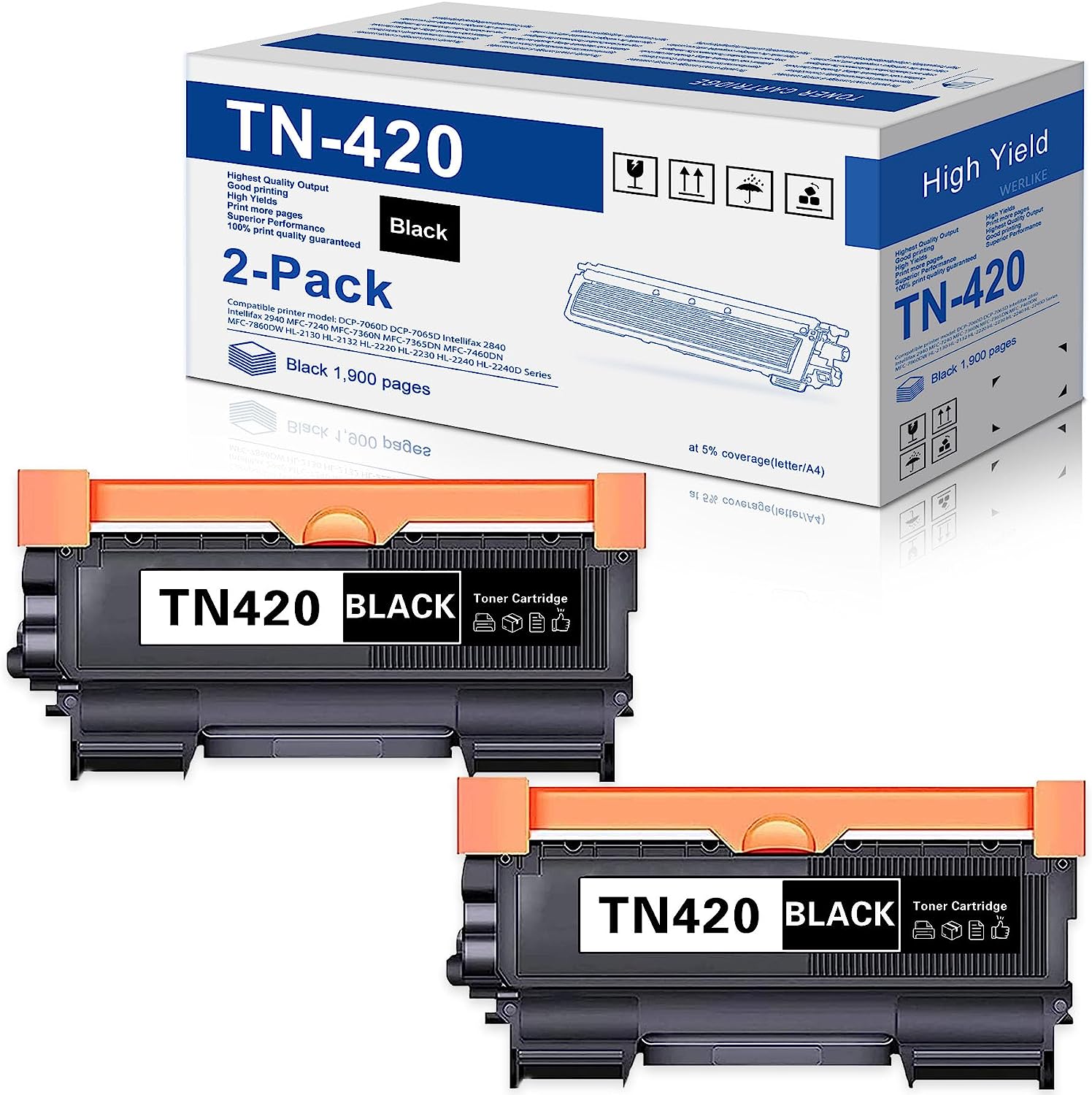 TN-420 TN420 Compatible Toner Cartridge Replacement for Brother TN 420 ...