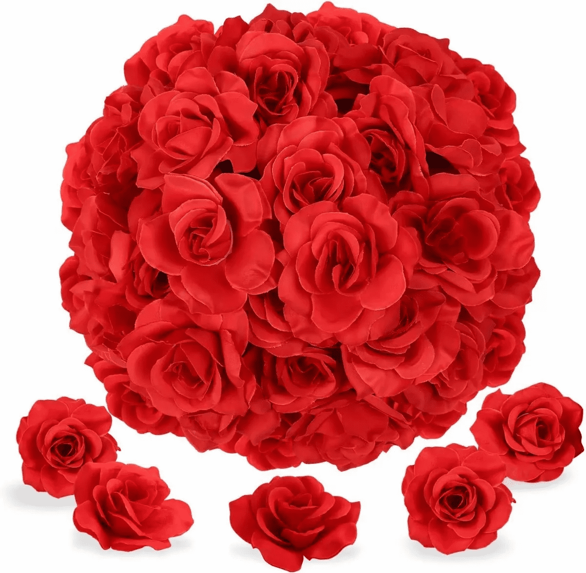 Mini Rosas Artificiales Artesanales 50 Piezas Rojas | Walmart en línea