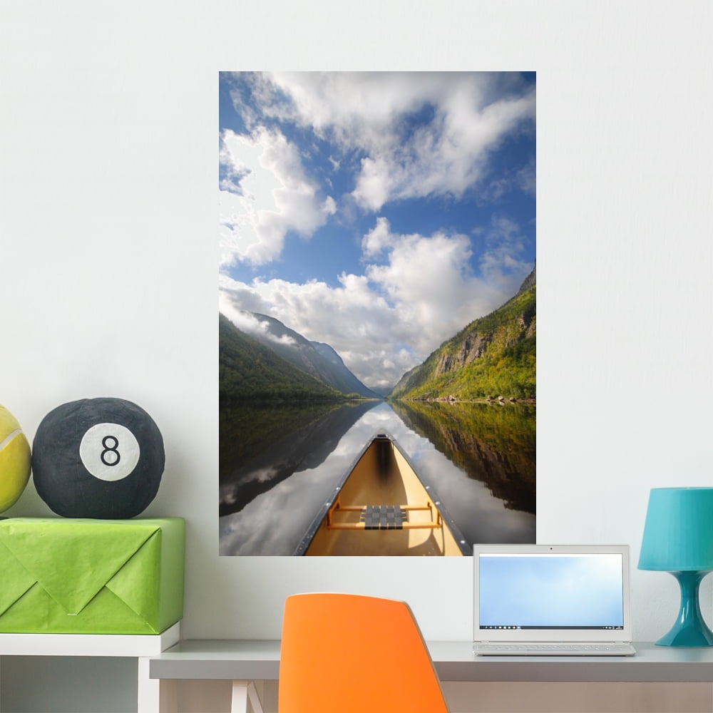 Canoe Ride Wall Mural by Wallmonkeys Peel and Stick Graphic (36 in H x ...