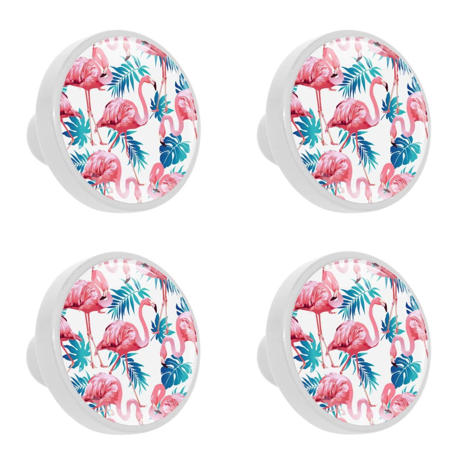 4 Pcs Flamingo Knobs for Kitchen Cabinet Cupboard Dresser Bookcase ...