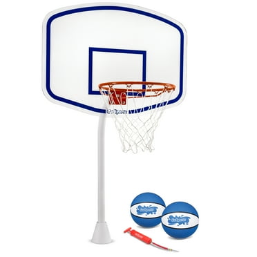 GoSports Splash Hoop ELITE, Deck-Mounted, Adjustable Inground Pool ...
