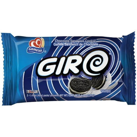 Gamesa Giro Chocolate Sandwich Cookie, 1.41 oz, 3 count - Walmart.com
