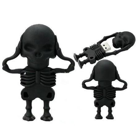 SUWHWEA 8GB USB 2.0 Flash Drive Novelty Skull Skeleton Shape Pen Drive ...