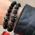 DESIGNICE 2026 New 2Pcs/Set Beaded Bracelet Men 8Mm Lava Tiger Eye ...