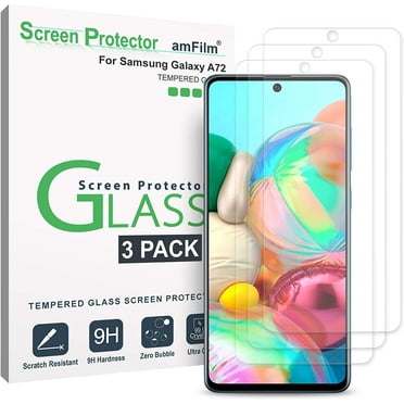 Amfilm Full Cover (3D Curved) Tempered Glass Screen Protector with Dot ...
