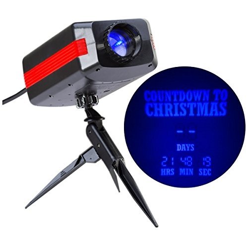 Gemmy LED Lightshow 99-Days Xmas Holiday Countdown Projection Blue ...