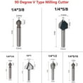 1PC 1/4 Inch Shank 90 Degree V Groove Router Bit Set CNC Engraving ...