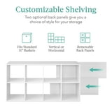 Best Choice 8-Cube Wooden Bookcase - Bookshelf with Removable Panels ...