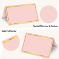 100 Pack Metallic Table Cards Place Name for Setting, 250g Pearled ...