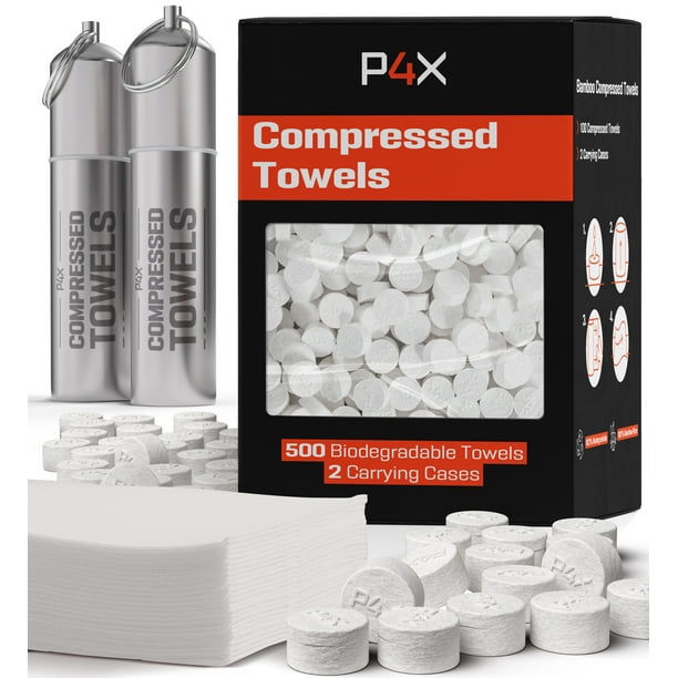 Disposable Compressed Towel Tablets Kit - 100% Bamboo Compressed Towels ...