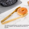2-piece set 9-inch golden service tongs, barbecue food tongs, buffet ...