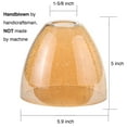 GoldSwift Clear Amber Seeded Bubble Bell Shade Glass Lamp Shade ...