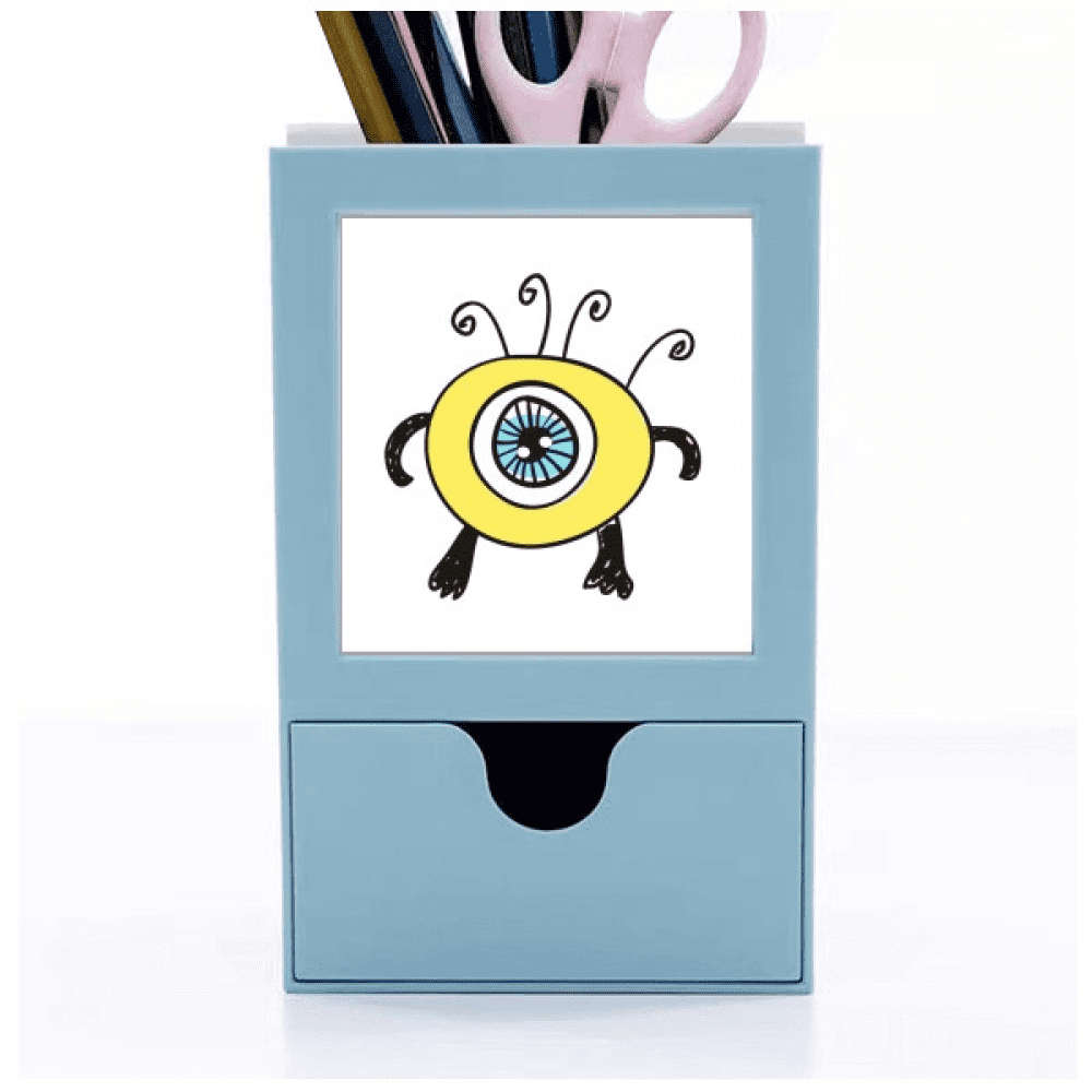 Universe And Alien Yellow Cyclops Desk Supplies Organizer Pen Holder ...
