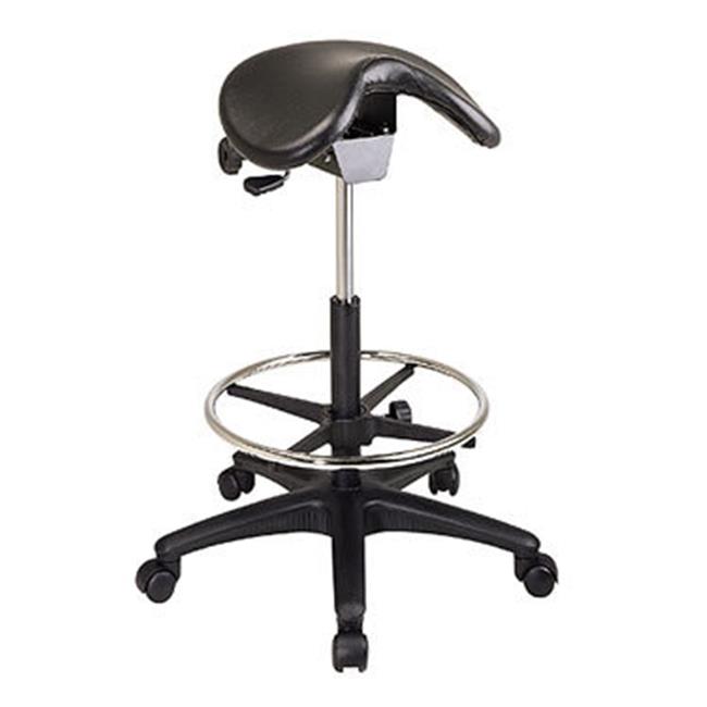 Avenue 6 Office Star ST205 Backless Stool with Saddle Seat, Dual Wheel ...
