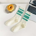 Ttongbb Socks Unisex Color Block Stripe Warmth Multi-Color Elastic ...