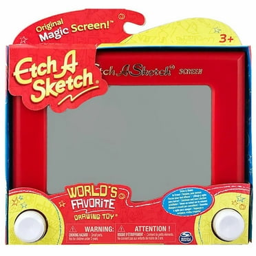 Etch A Sketch Classic Red Doodle Art Drawing Toy for Kids, Magic Screen ...