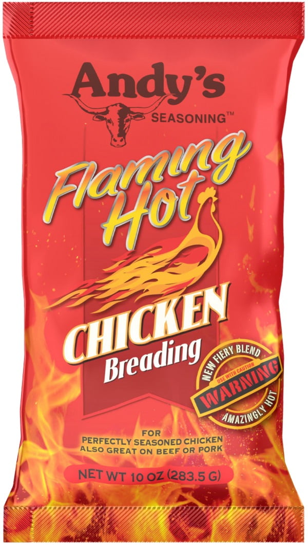 Andy's Seasoning Flaming Hot Chicken Breading, 2-Pack 10 oz. Bags ...