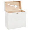 Koyal Wholesale Ivory Wedding Card Box with Slot, White Satin Ribbon ...