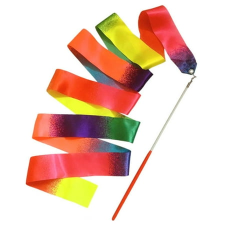 Lutabuo 2m Gymnastics Colored Ribbons with Handle Rhythmic Gymnastics ...