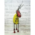 Rustic Medium 13" Tall Repurposed Scrap Metal Moose Statue Home Farm ...