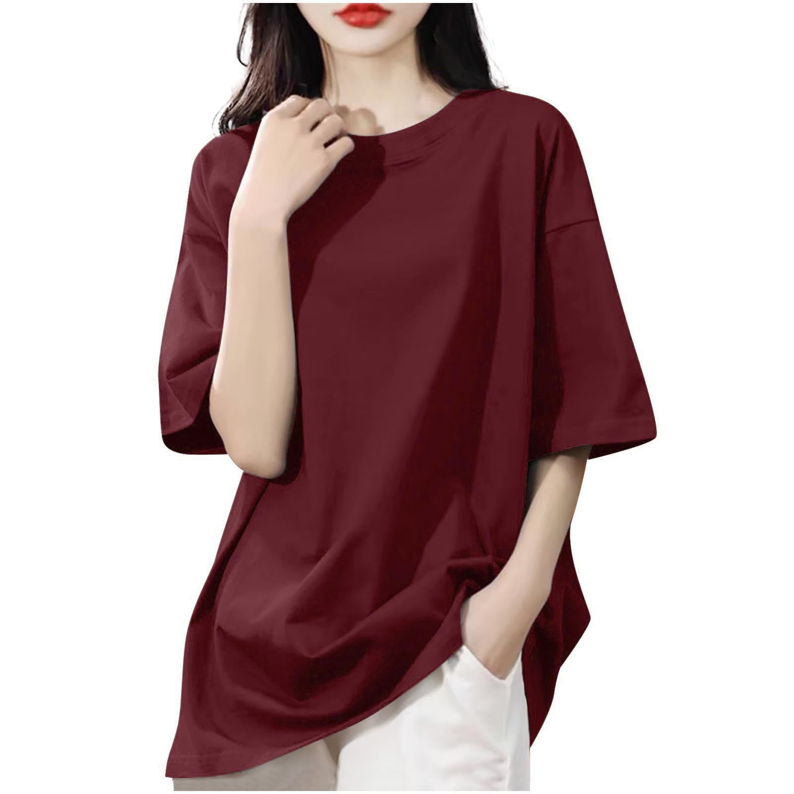 Click here for Wyongtao Women Cotton Oversized T-Shirts Drop Shou... prices