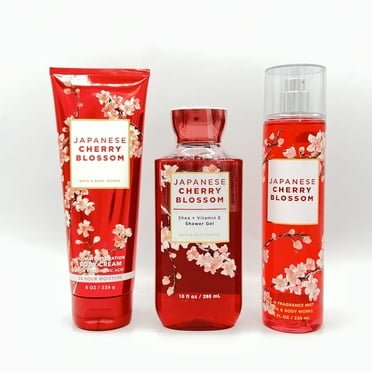 Bath & Body Works Japanese Cherry Blossom Set - Fine Fragrance Mist, Shower Gel, Body Lotion ...