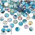 1box Glass Cabochons Half Round/Dome Shell Pattern 12x4.8mm 100pcs/bag ...