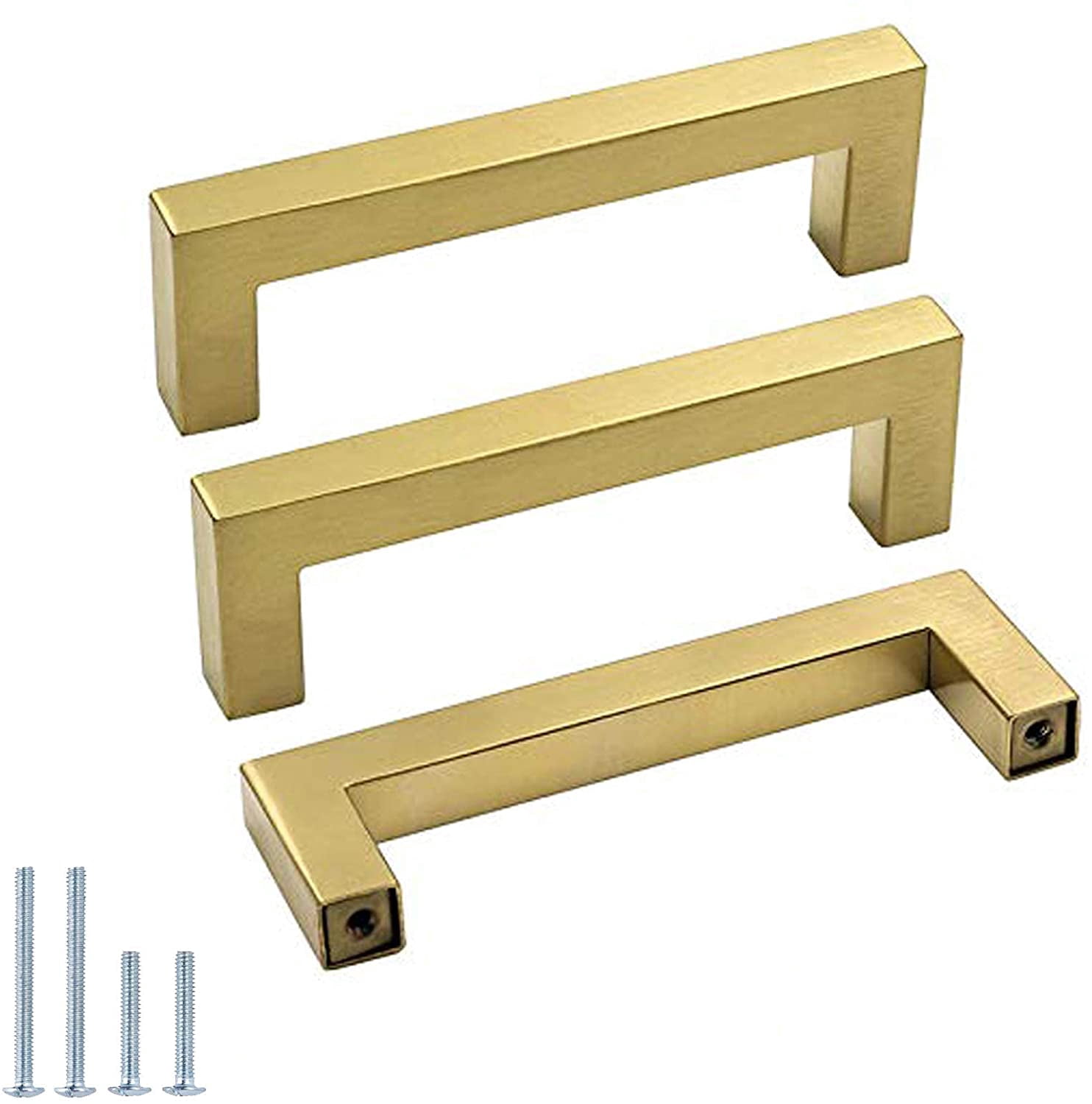 Zoizocp 5 Pack Gold Cabinet Pulls and Knobs Brass Drawer Handles ...
