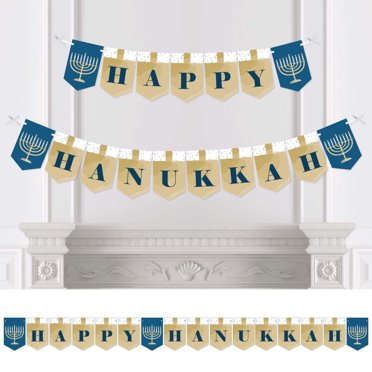 Big Dot of Happiness Hanukkah Menorah - Hanging Vertical Paper Door ...