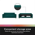CosmoLiving Liberty Futon with Storage, Green Velvet - Walmart.com