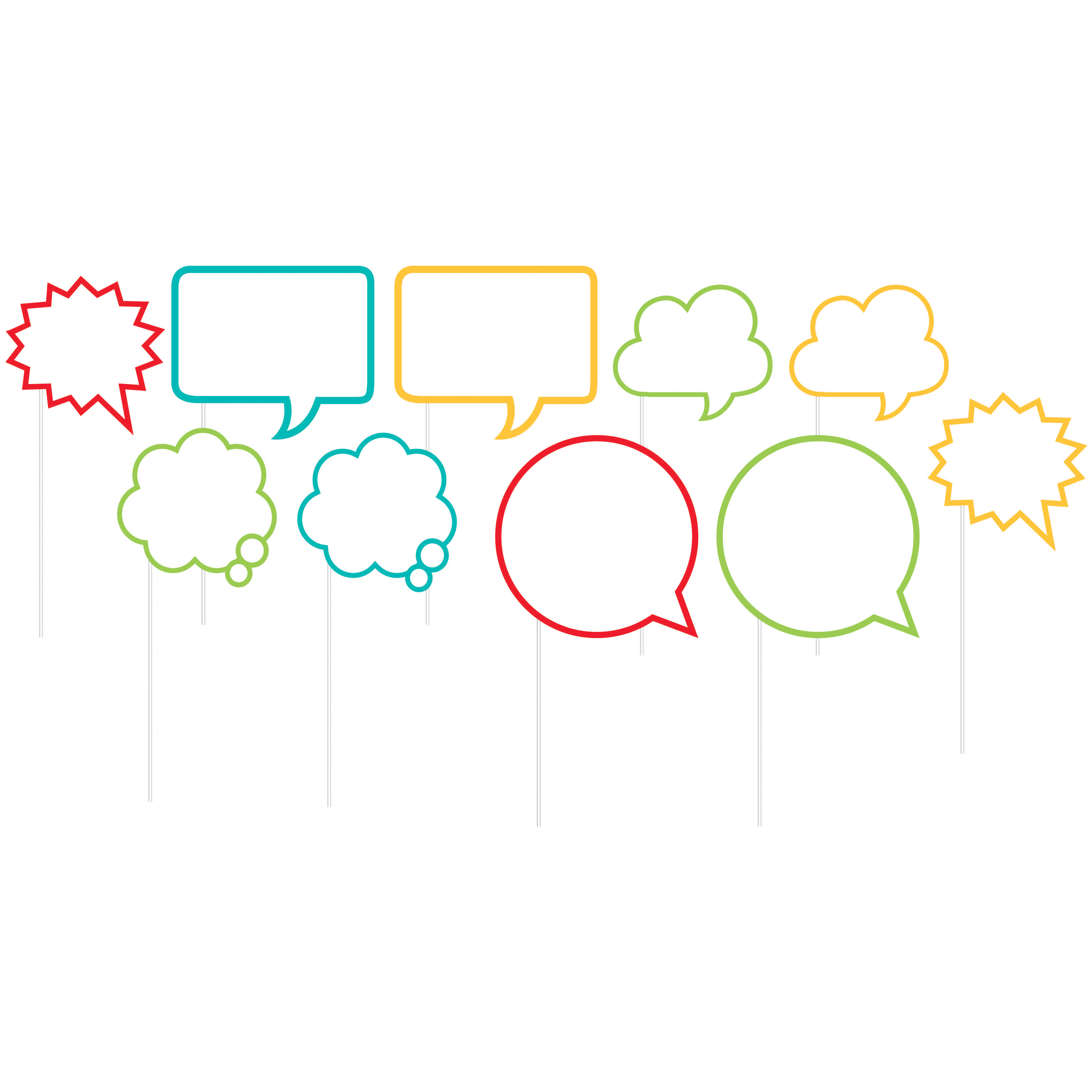 Speech Bubble Photo Booth Props, 10 pk - Walmart.com