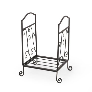 Koa Traditional Iron Log Rack, Matte Black - Walmart.com