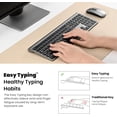 cimetech Rechargeable Wireless Keyboard and Mouse Combo, Full Size ...