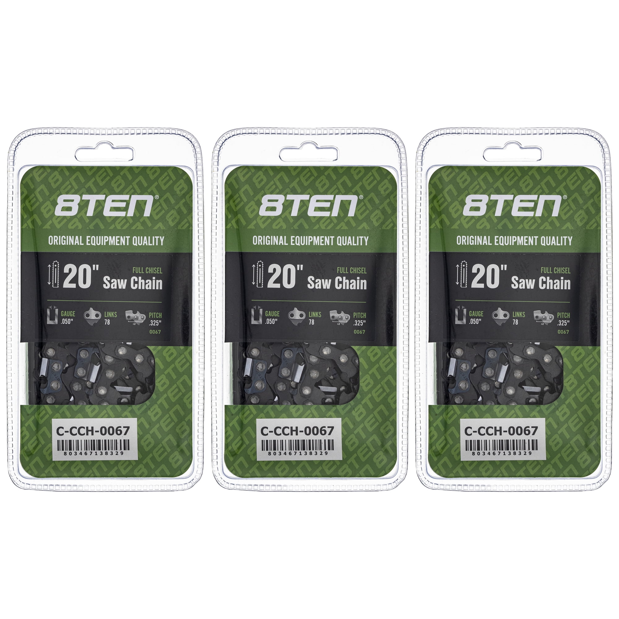 Click here for 8ten Full Chisel Chainsaw Chain 20 Inch .050 .325... prices