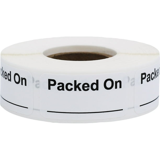 Packed On Writable Stickers - Food Labels | 0.75 x 1.5″ Rectangle - 500 ...