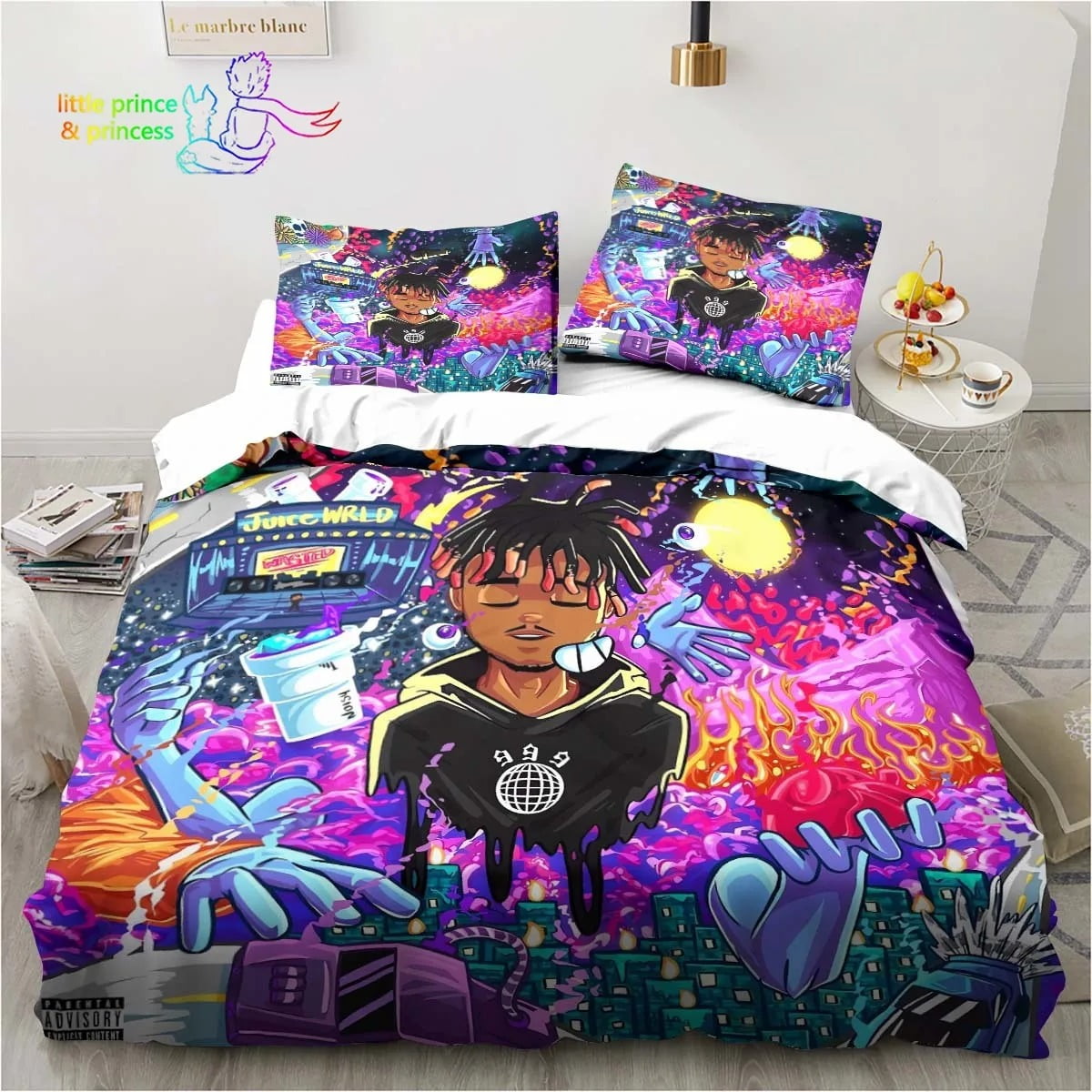 Click here for Yingd Rap Singer Juice Wrld Bedding Set Bed Set Ad... prices