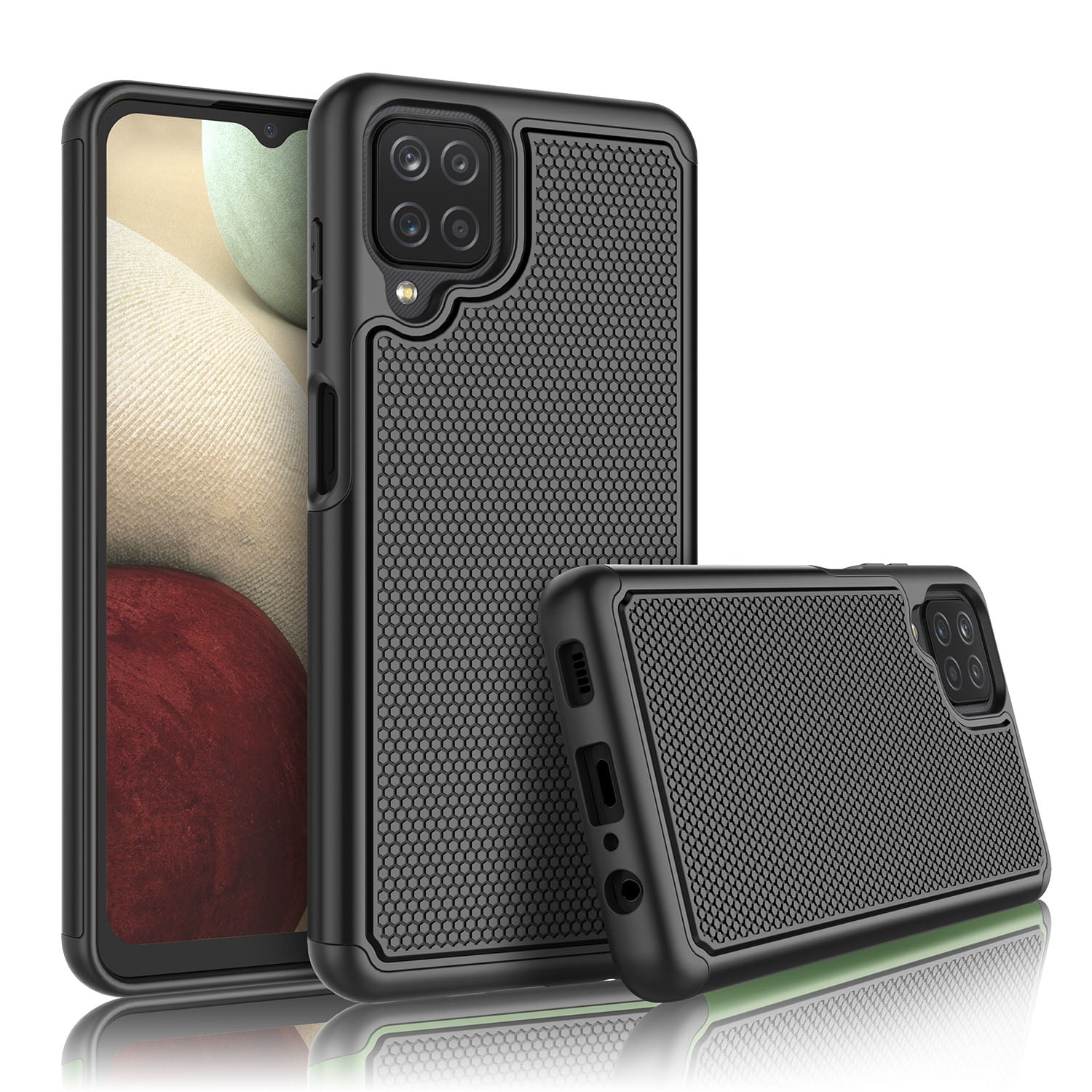 for Samsung Galaxy A12 Case Shockproof: Dual Layer Protective Heavy ...