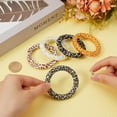 1 Bag 7Pcs 7 Colors Print Silicone Beads Ring Mixed Color 65x10mm Hole ...
