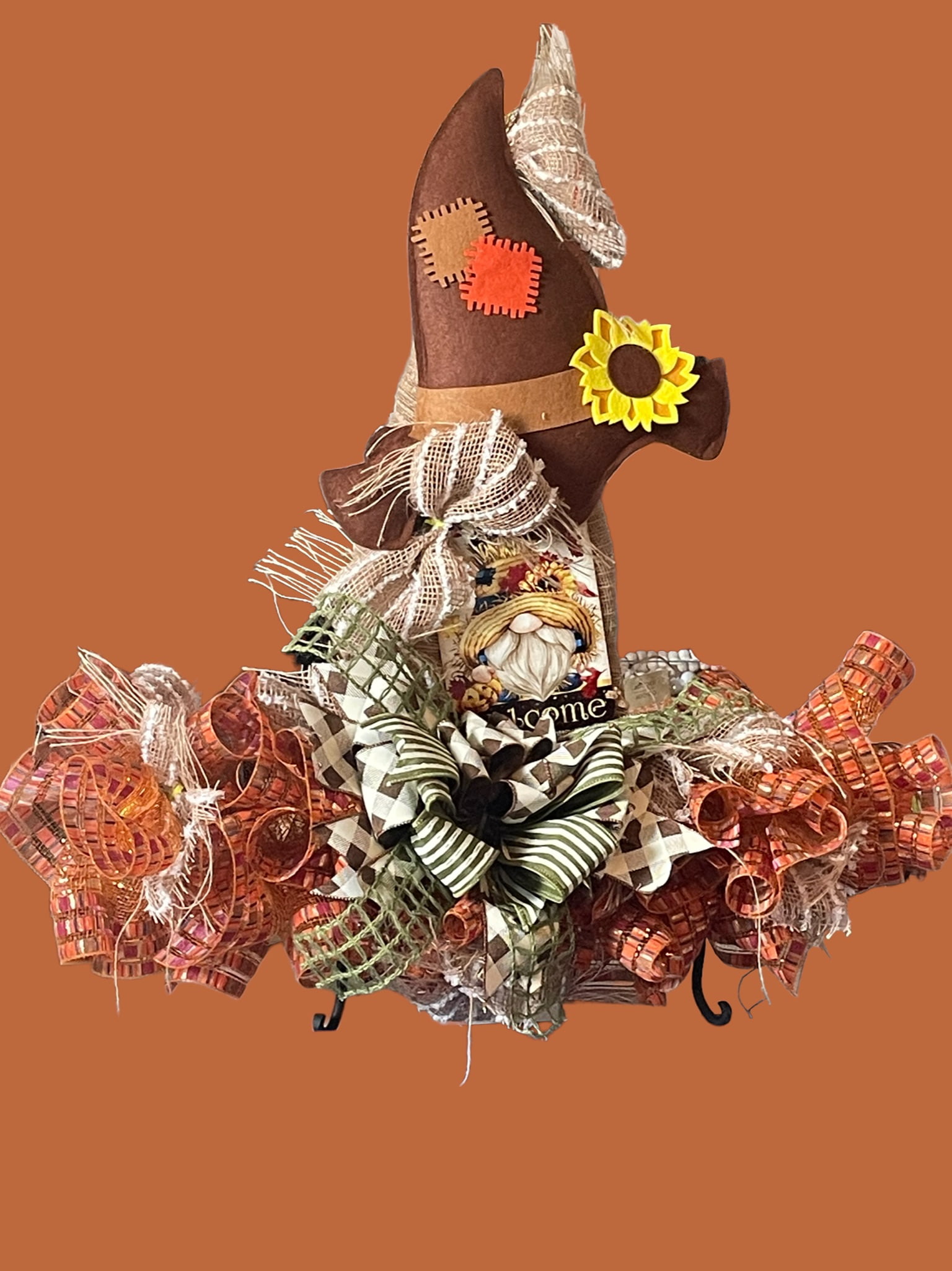 Scarecrow Hat Wreath, Autumn Wreath, Thanksgiving Wreath, Fall Décor ...