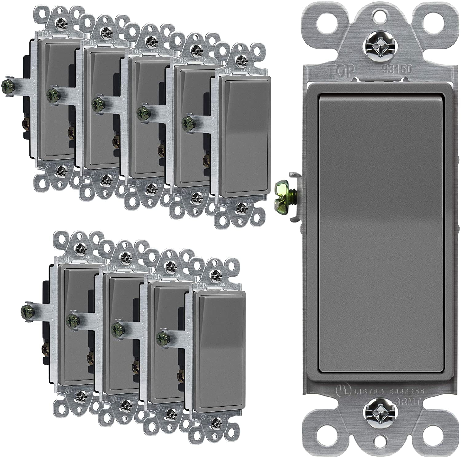 ENERLITES 3-Way Decorator Paddle Light Switch, Single Pole or Three Way ...