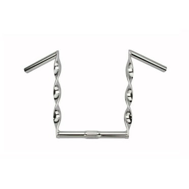 All Square Twisted Handlebar 13" 25.4mm Chrome. Bike handle bar ...