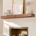 60" Fireplace Mantel 5'' Thick Handmade Hollow Solid Wood Wall Long ...