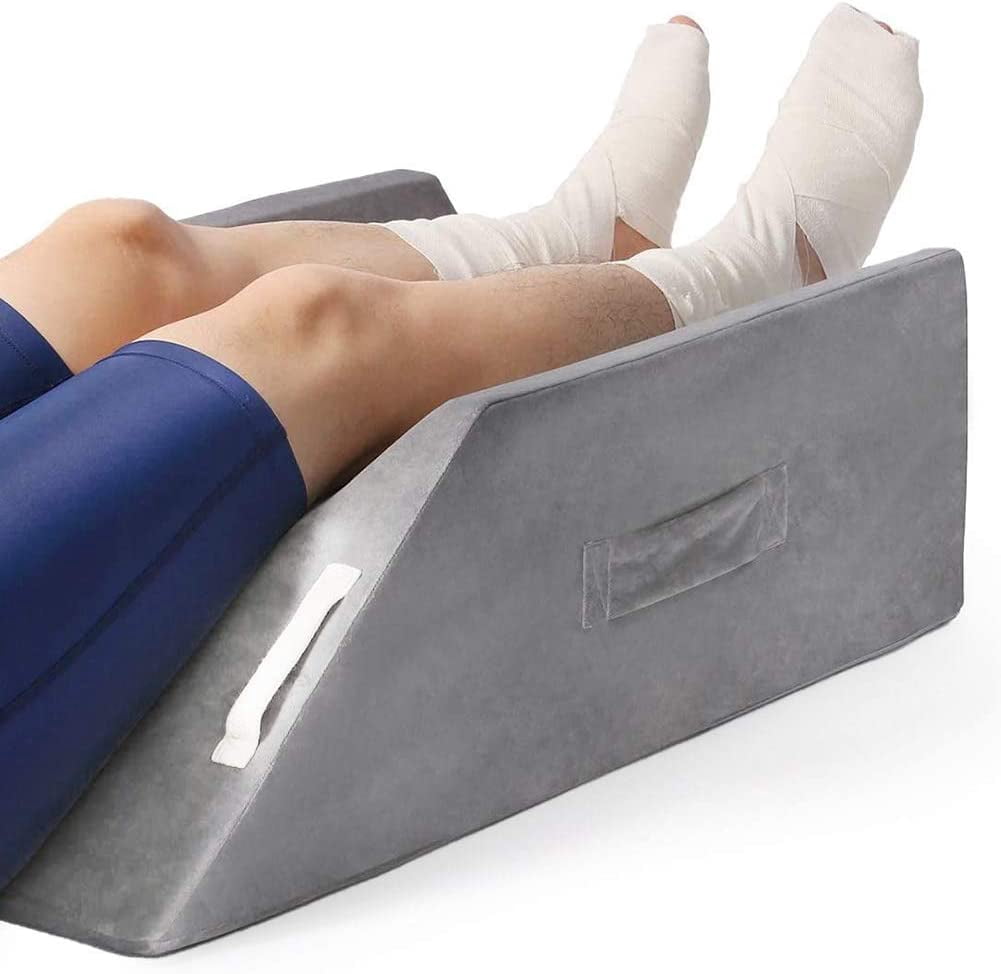 LightEase Post Surgery Leg Knee Ankle Elevation Double Wedge Pillow