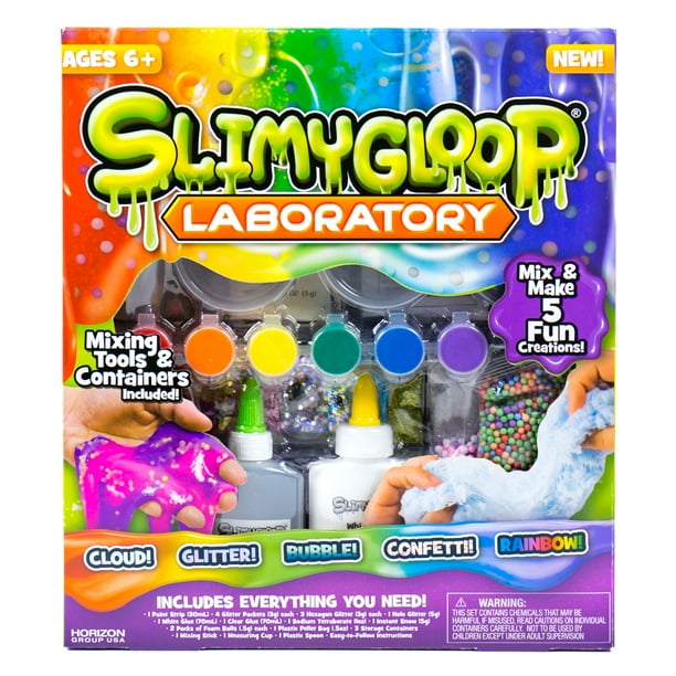 SLIMYGLOOP® Laboratory, Mix & Make 5 Slime Creations, Includes Storage ...