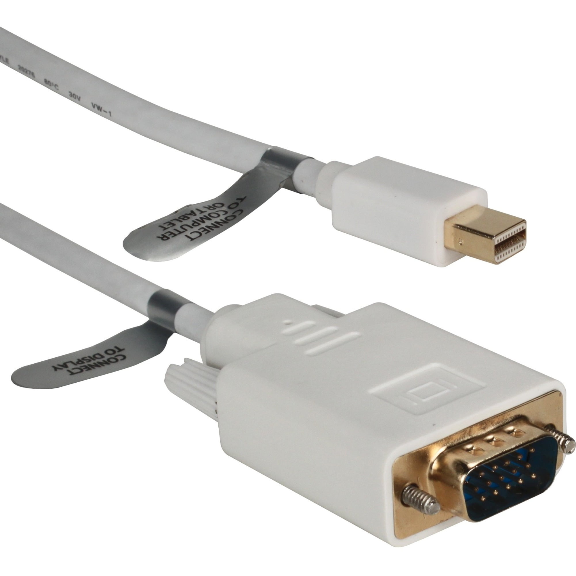 QVS 10ft Mini DisplayPort to VGA Video Cable - Walmart.com