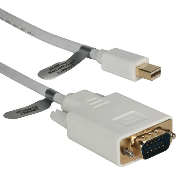 QVS 10ft Mini DisplayPort to VGA Video Cable - Walmart.com