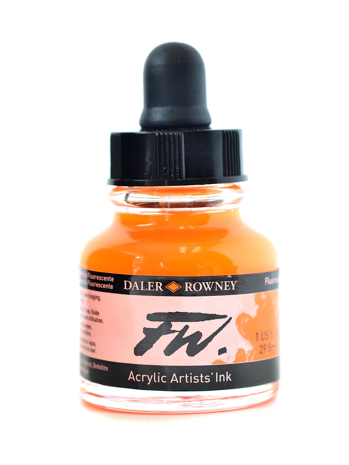 FW Artists' Ink fluorescent orange, 1 oz. (pack of 3) - Walmart.com