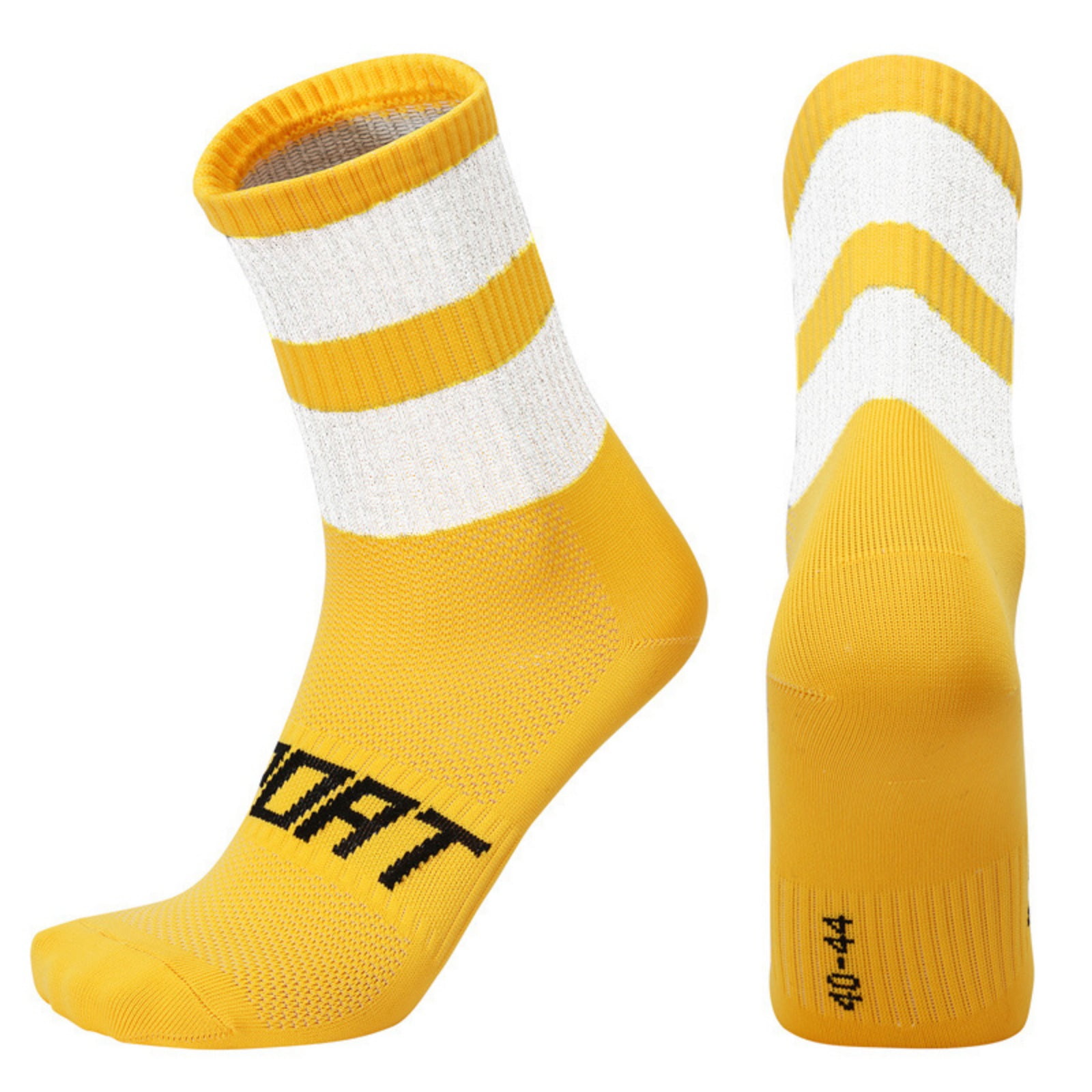 Xmarks High Reflective Cycling Socks for Men Women, High Rise Athletic ...